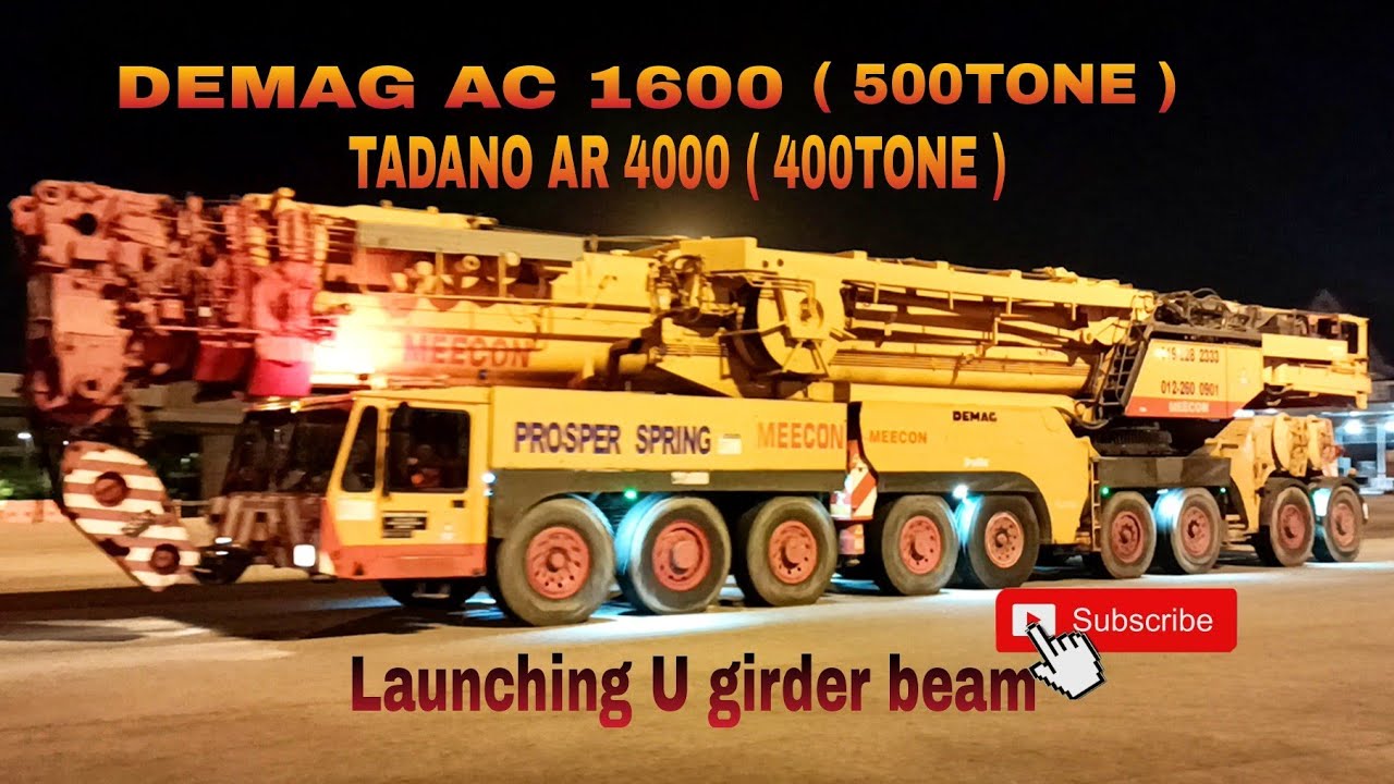 DEMAG AC 1600 (500TONE) & TADANO AR 4000 (400TONE) - YouTube