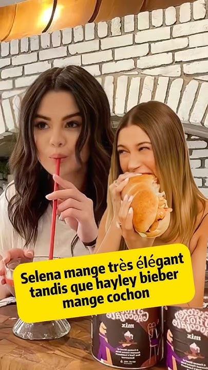 Selena mange très élégamment et Hailey mange comme un cochon - YouTube