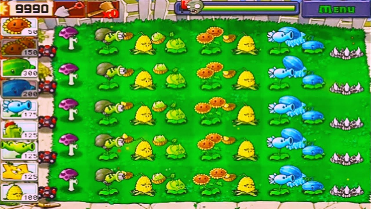 Plants vs Zombies | Survival Day | Plants vs. All Zombies GAMEPLAY FULL ...