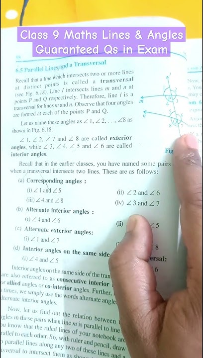 Class 9 Maths Lines and Angles Guaranteed Qs in Exam #class9maths #class9 #shorts #maths # ...