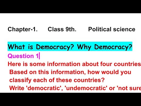 What is democracy? Why democracy? || lesson 1 ||class 9th political ...