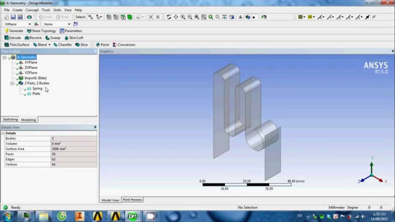 NTH - Turtorial ANSYS STATIC STRUCTURAL - Contact Spring & Plate - YouTube