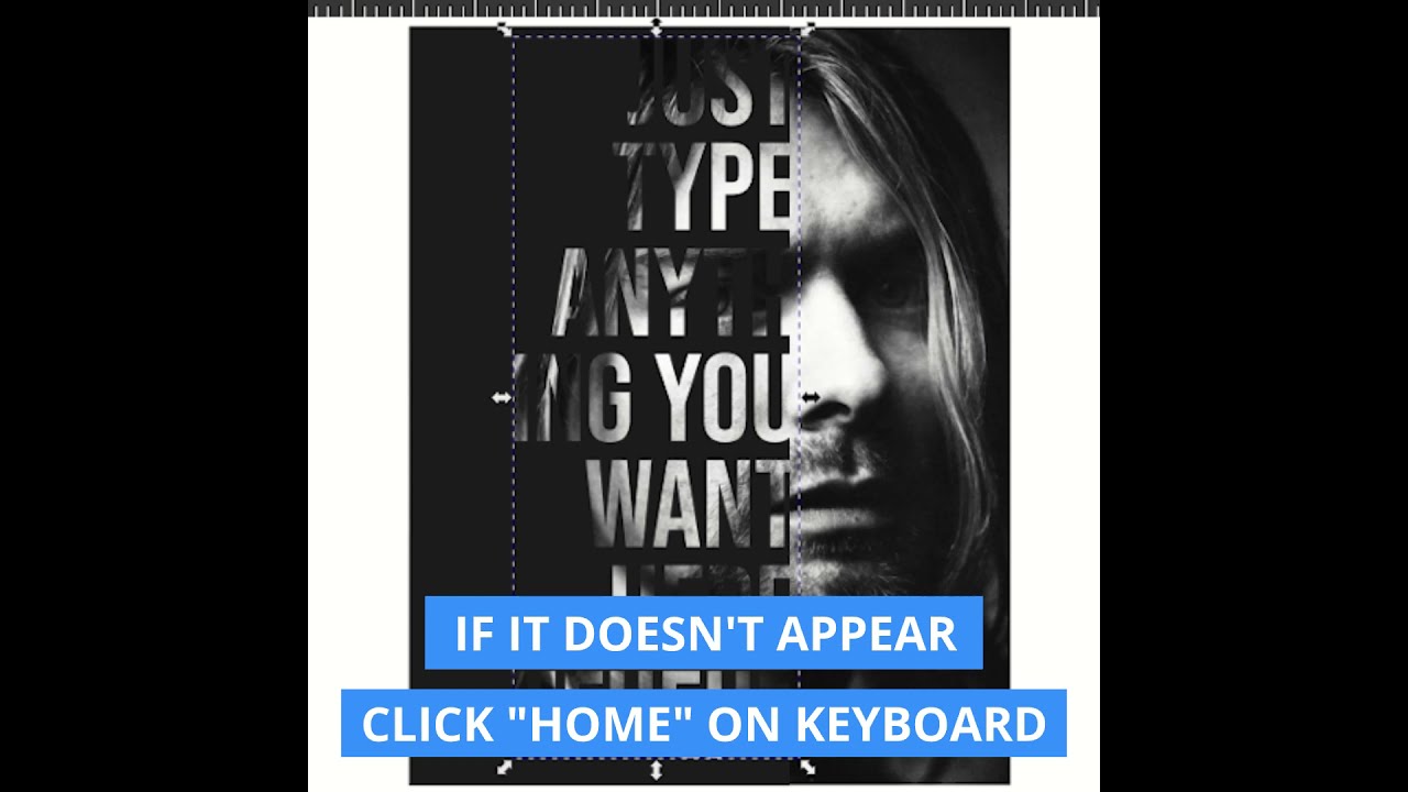 Text Portrait Tutorial in Inkscape | Inkscape Face Typography - YouTube