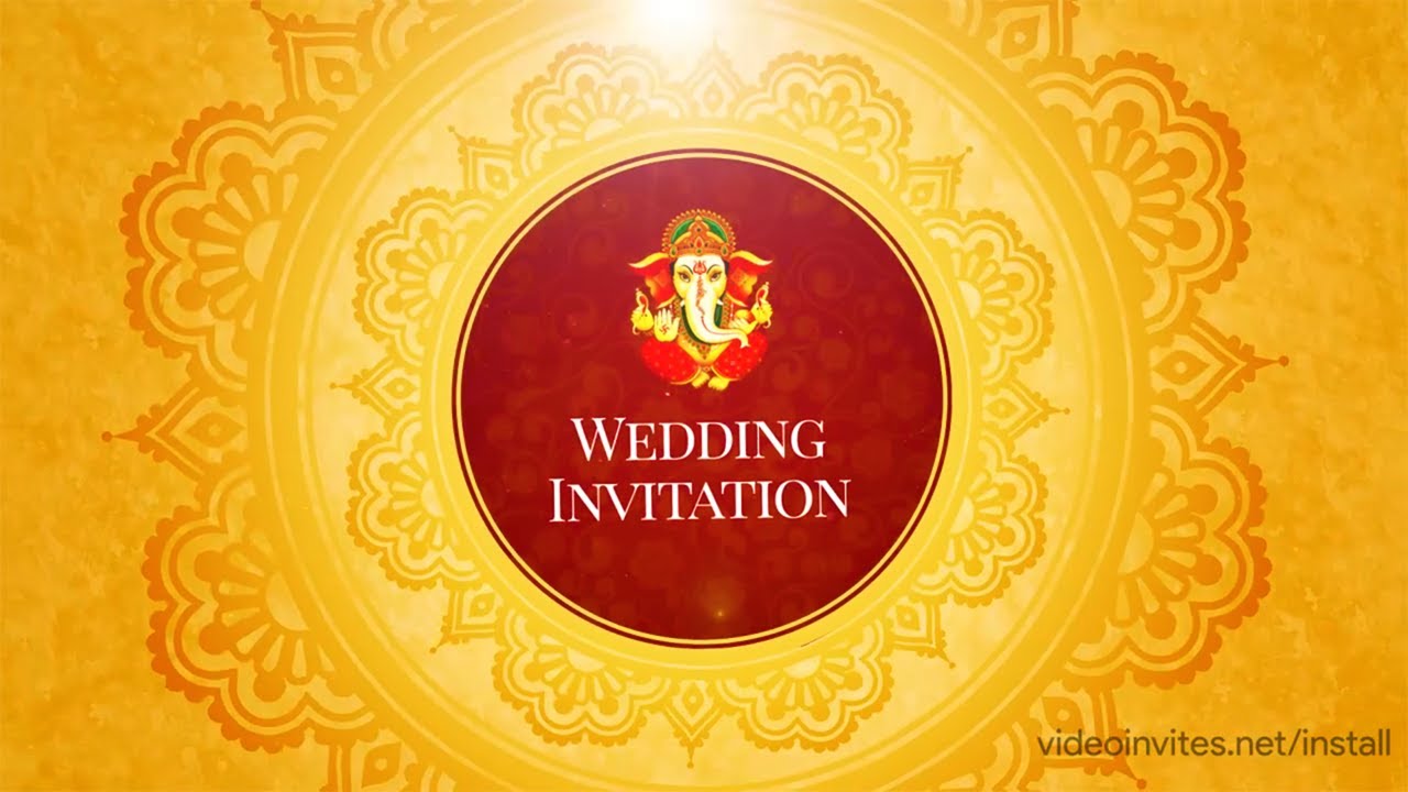 Golden Chakra - 4K Wedding Invitation Sample | Starts at ₹ 99 or $ 1.49 ...