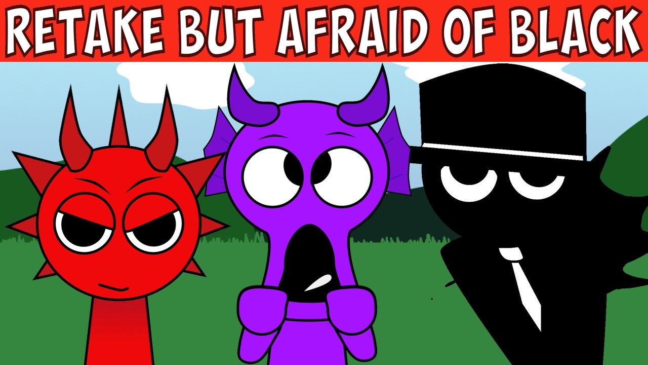 Incredibox Sprunki Retake BUT All Sprunki are afraid of BLACK - YouTube