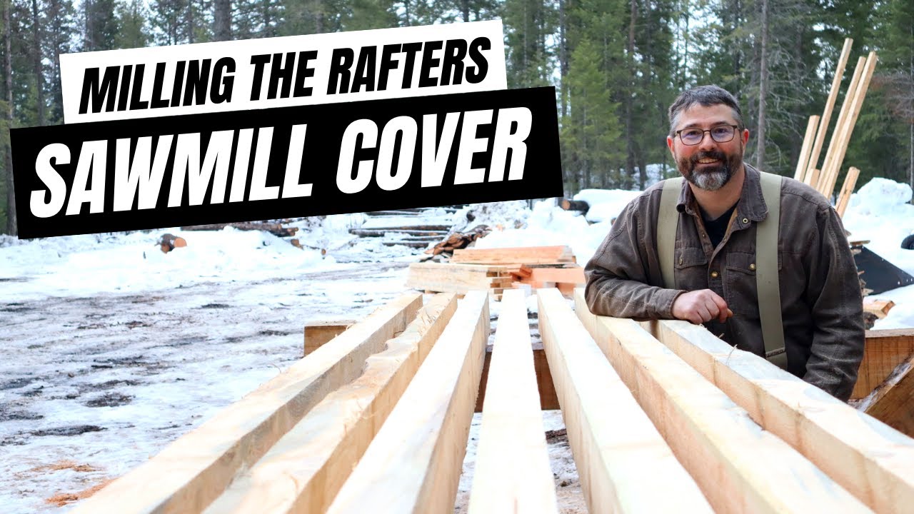 Making Your Own Roof Rafters // Homemade Lumber From Sawmill ...