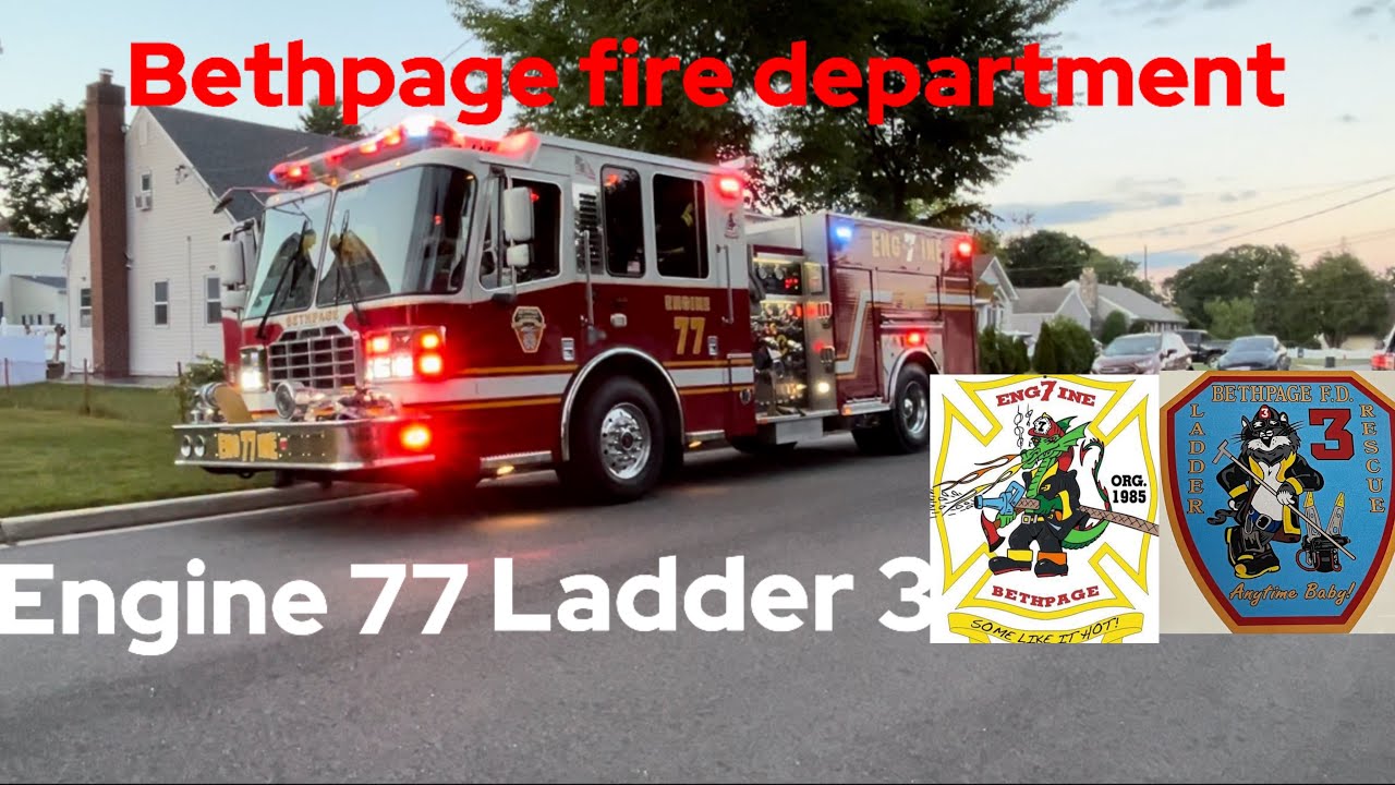Bethpage Fire Department Engine 77 and Ladder 3 on scene of a false ...