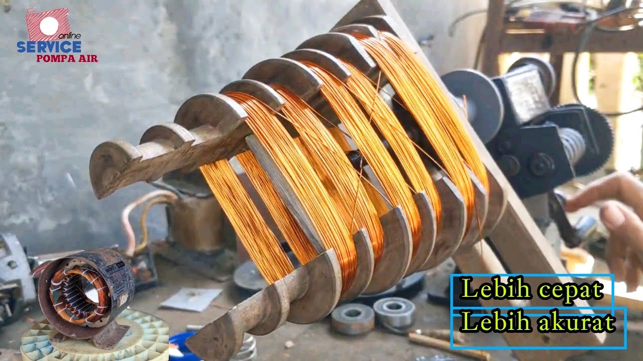 Ukuran dan Cara membuat alat gulung dinamo - YouTube