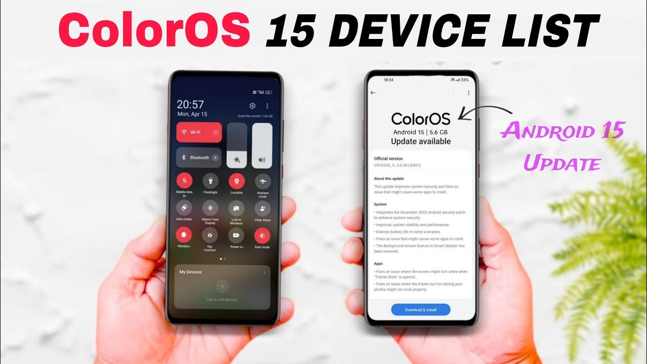 ColorOS 15 New Update Device's List | Official India Roadmap | ColorOS ...