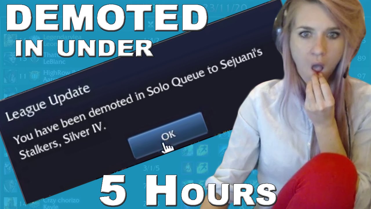 [League of Legends] promoted and demoted in under 5 Hours - YouTube