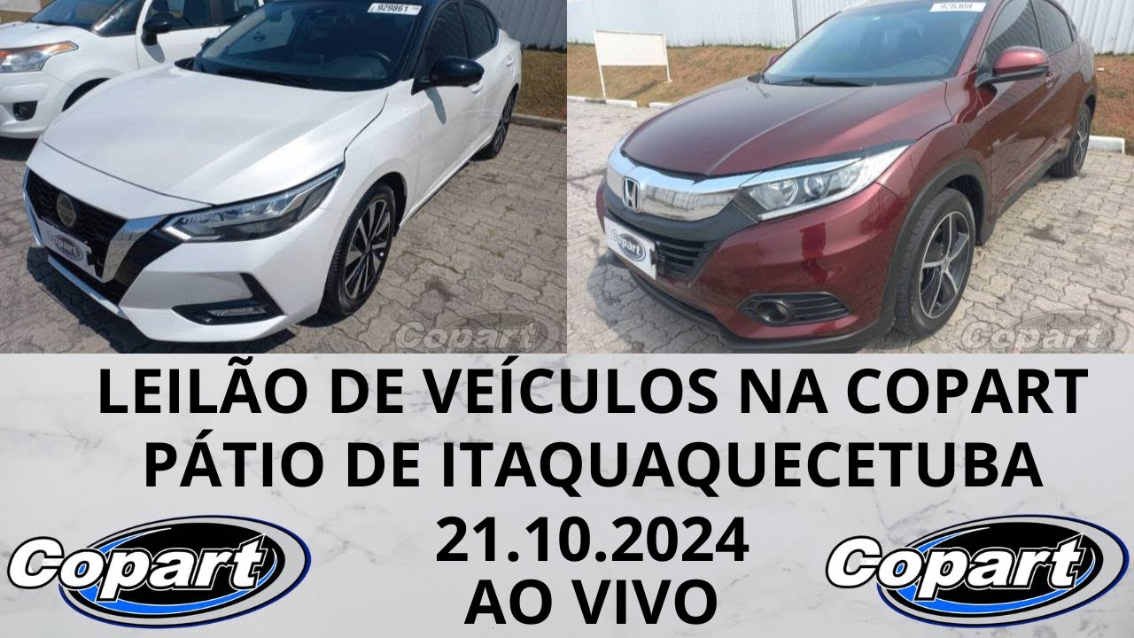 LIVE DE LEILÃO DE VEÍCULOS NA COPART EM ITAQUAQUECETUBA DIA 21.10.2024 ...