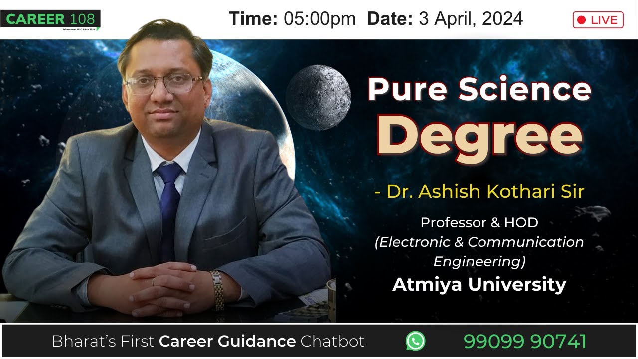 Pure Science Courses after 12th Science | Dr. Ashish Kothari | Drona ...