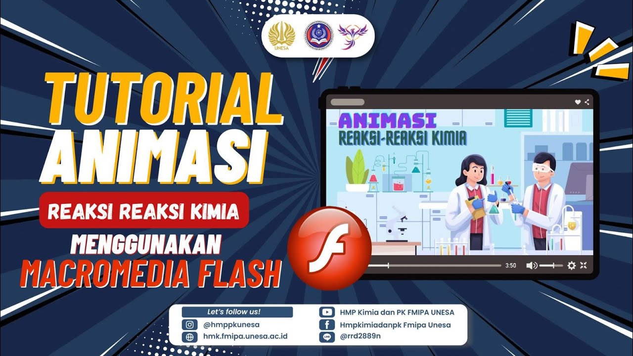 [HMP-PK FMIPA UNESA] TUTORIAL ANIMASI MACROMEDIA FLASH: REAKSI-REAKSI KIMIA - YouTube