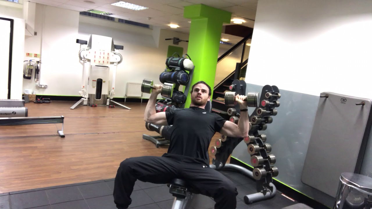 Incline Dumbbell Shoulder Press - YouTube