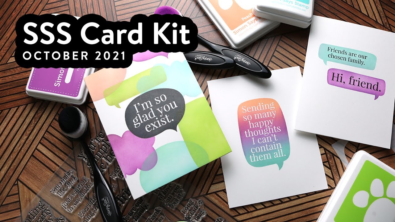 3 Clean and Simple Cards with Simon's October 2021 Card Kit - YouTube
