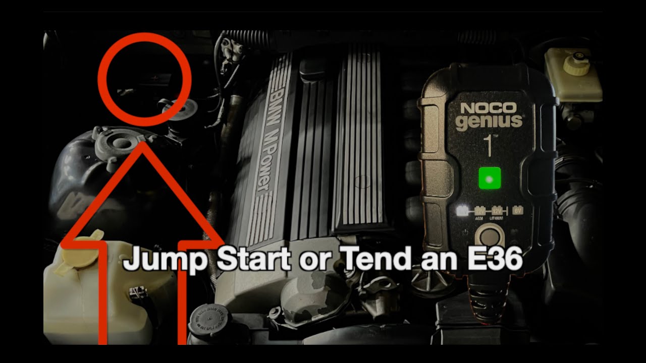 BMW Jump Start & Battery Tender E36 | Noco Genius 1 - YouTube