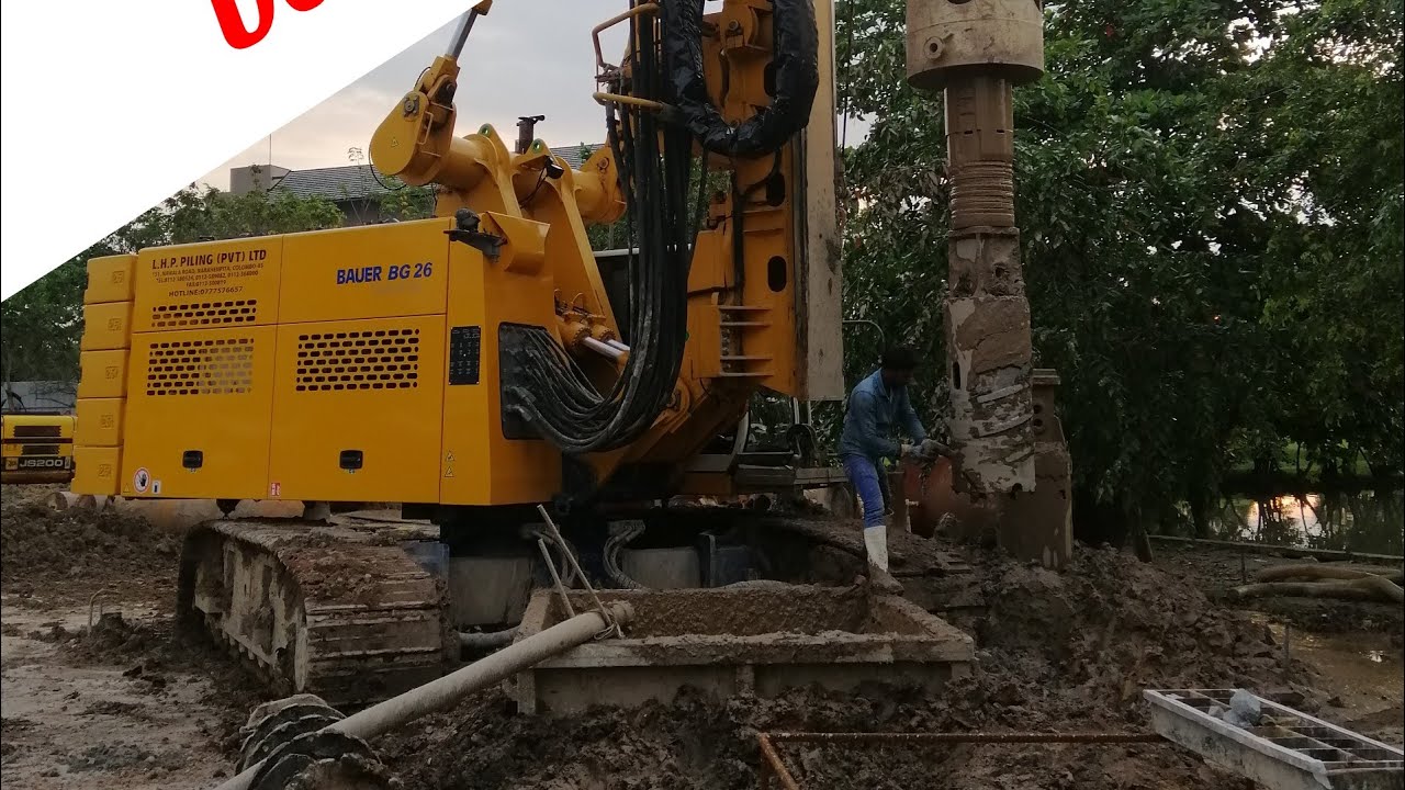 How it work - Pile boring machine - YouTube