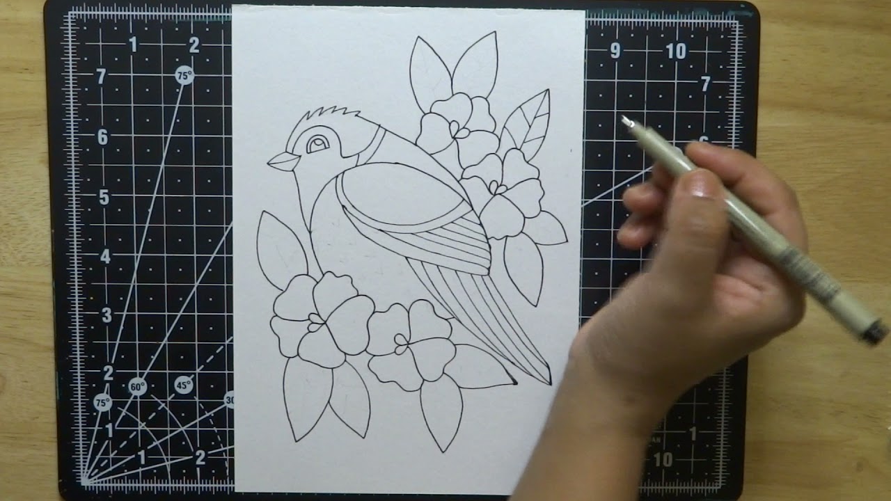 How to draw a Fat bird (Drawing 88) by Shipra Gupta (HolismArt) - YouTube