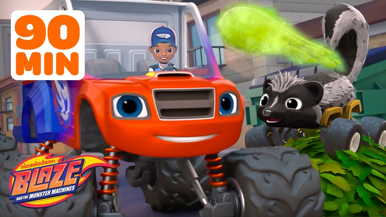 90 Minutes of STINKY Skunk Monster Machine Missions & Rescues! 🦨💨 ...