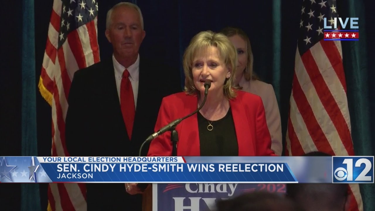 Senator Cindy Hyde Smith Wins Re-Election - YouTube
