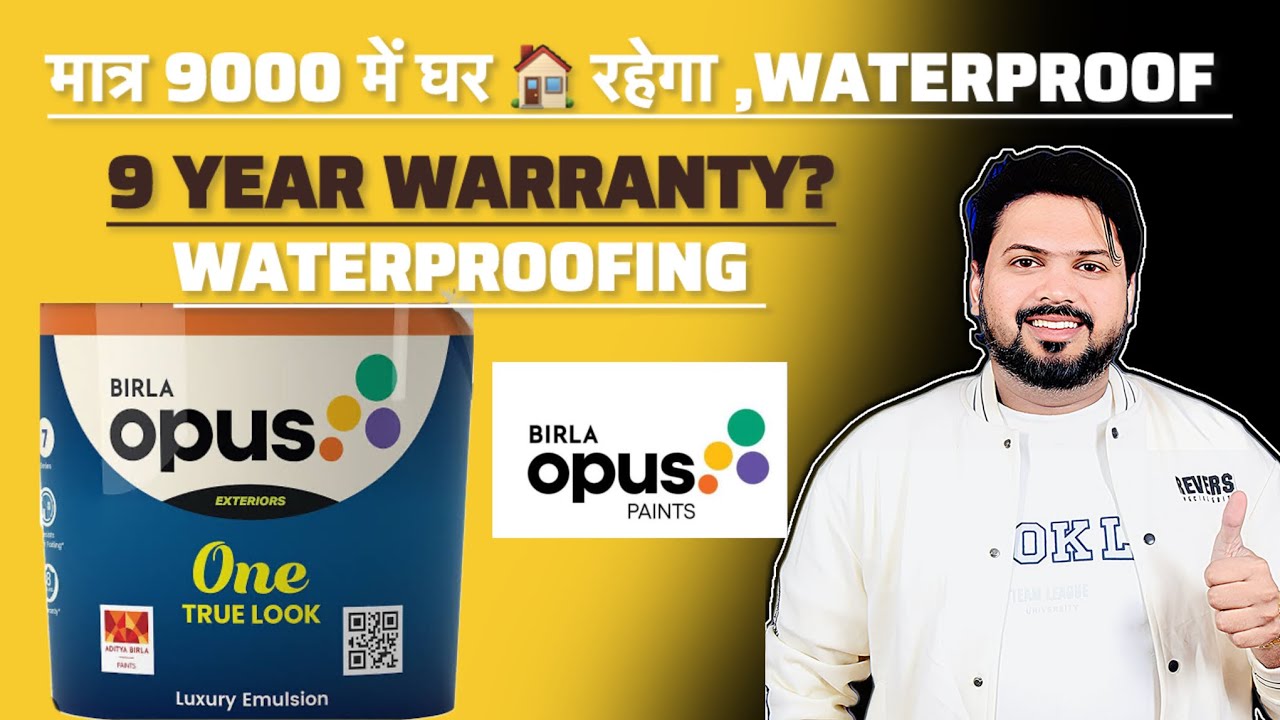 Vlog-36 Birla opus best exterior paint |Waterproofing ka baap|Birla ...