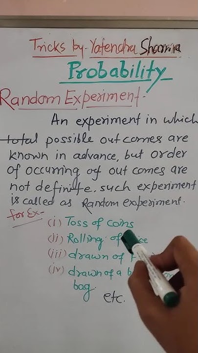Probability shorts - 1 # RANDOM EXPERIMENT - YouTube