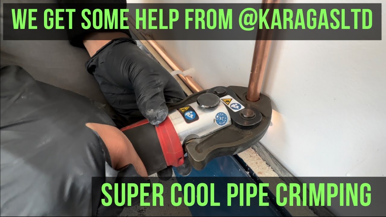 Installing gas pipes using crimp connections - YouTube