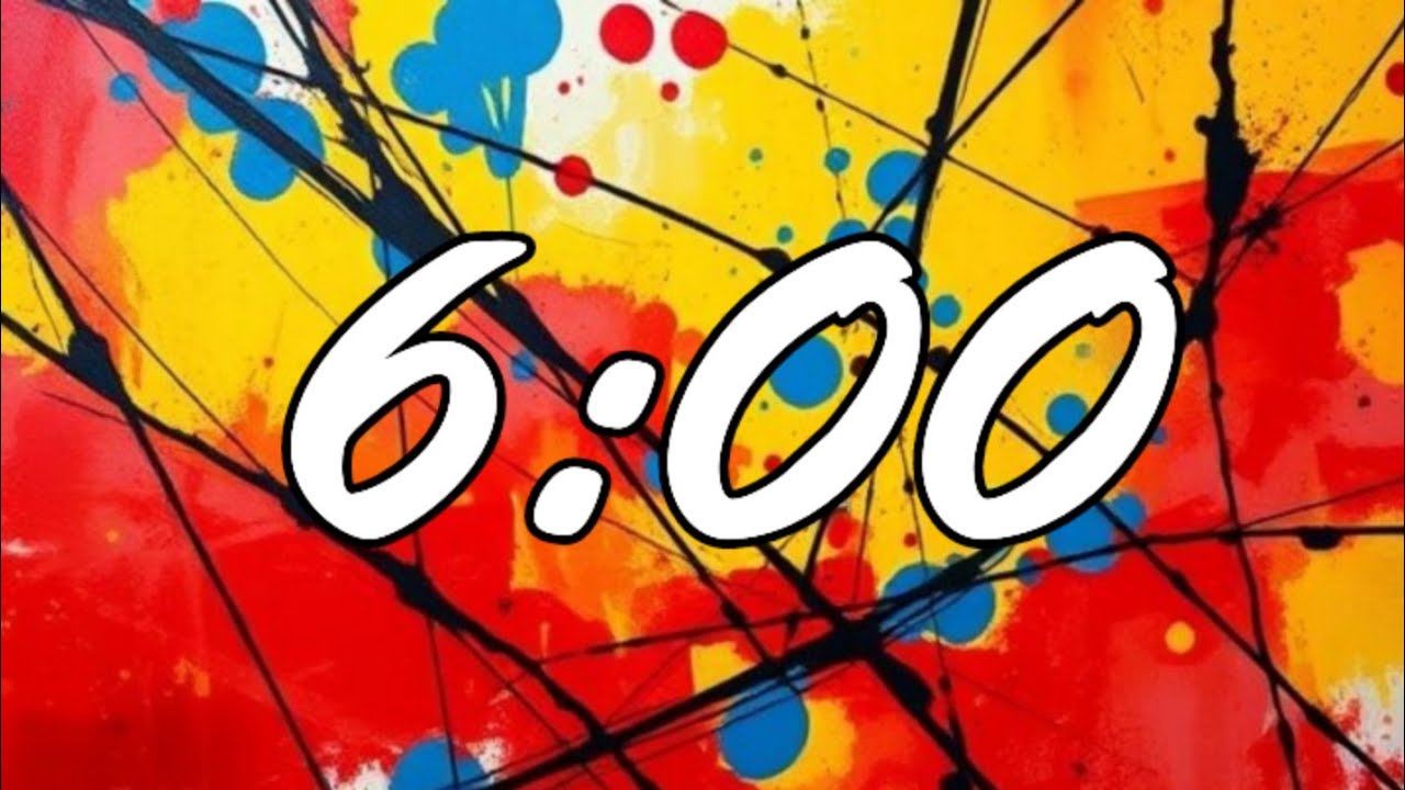 6-Minute Classroom Timer: Colorful Splash - YouTube