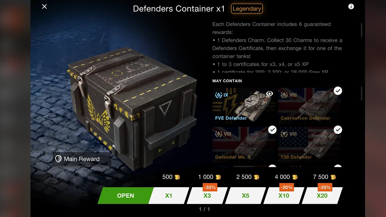 WOTB | OPENING SOME DEFENDER CONTAINERS!!! - YouTube