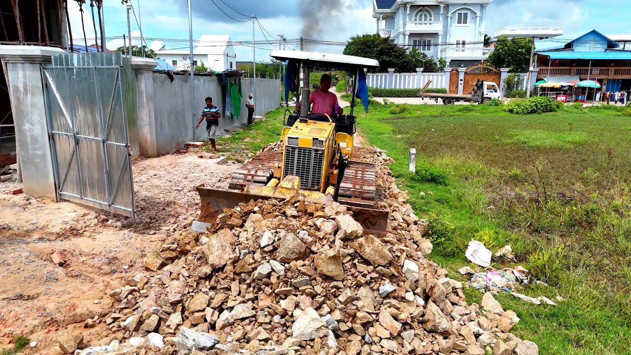 Amazing Project Build Foundation & Roads For Peoples By Truck Unloading ...