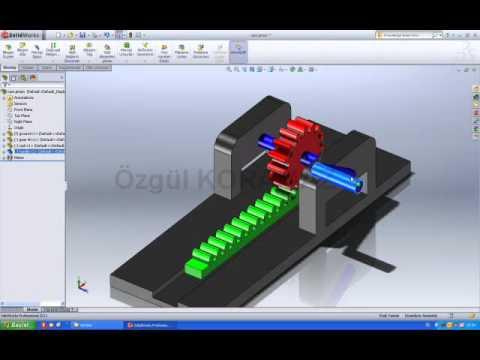 Solidworks Rack ve Pinion 2 - YouTube