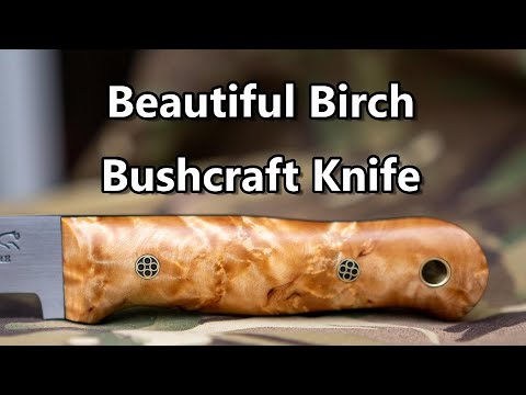 Jacklore Bushcraft Knife with amazing Stabilised Masur Birch - YouTube