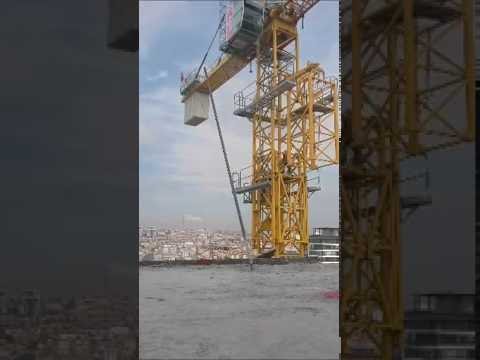 Kule Vinç Yükseltme Hızlı Çekim