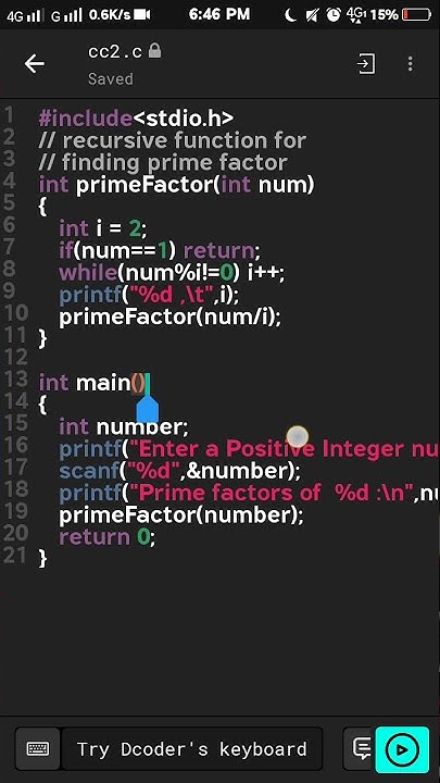 C Program - Recursion || Prime Factors Of A Number || Programming In C |C Language Tutorials # ...