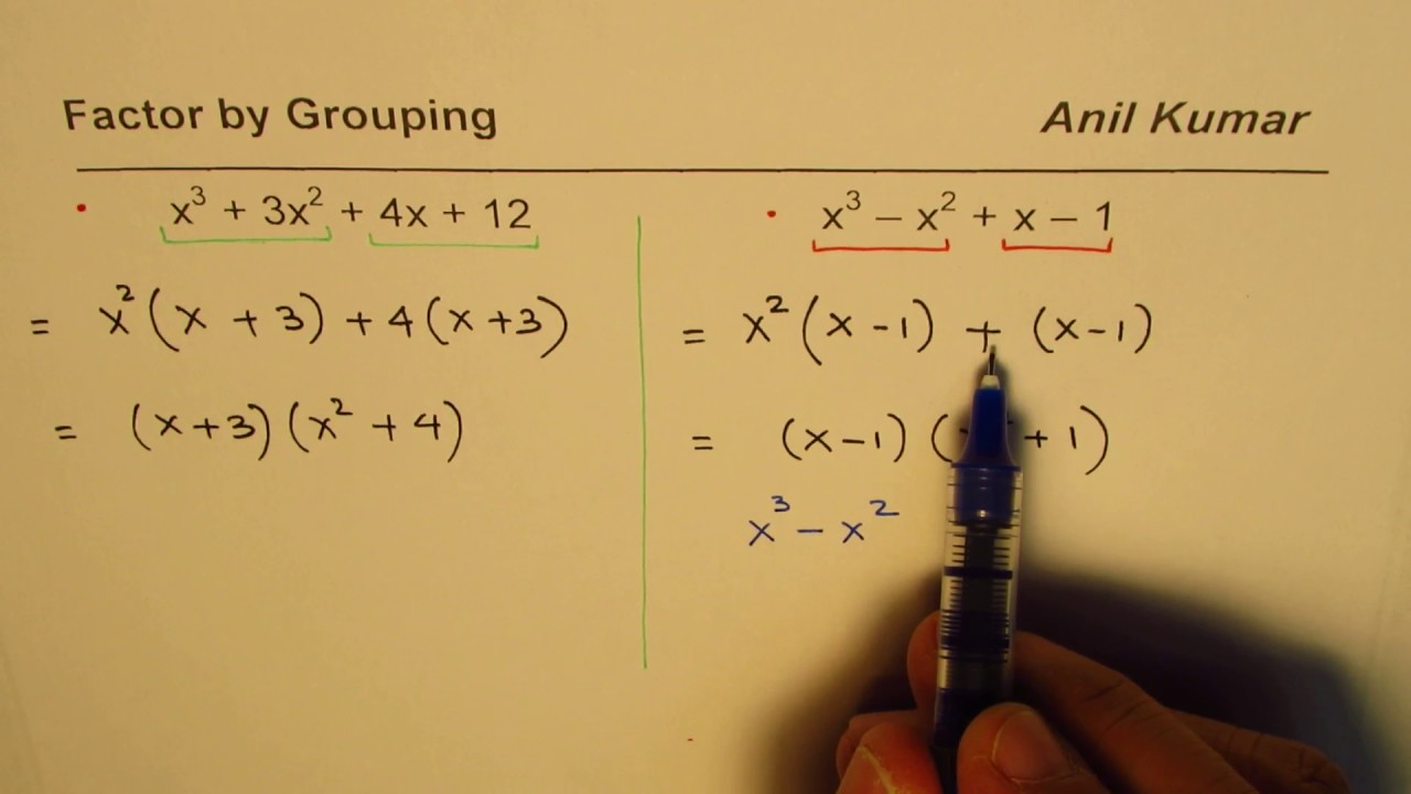 Factor Four Terms By Grouping YouTube Factor Four Terms By Grouping YouTube