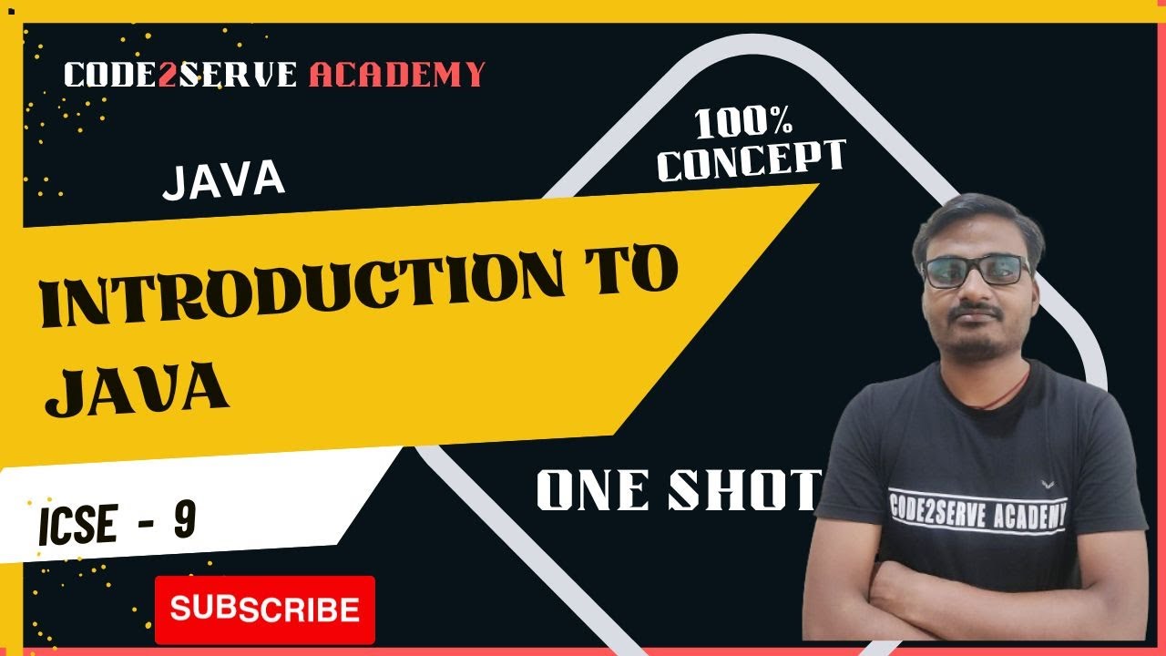 Introduction to Java || Chapter 2 || Lecture 1 || ICSE - 9 || Ram Sir - YouTube