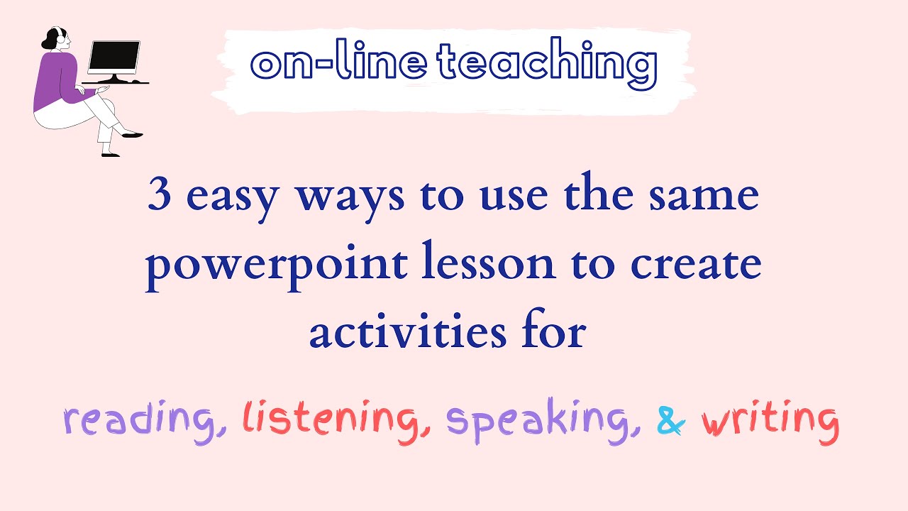 ELL Teacher Online. Use basic features in PowerPoint or Google Slides ...