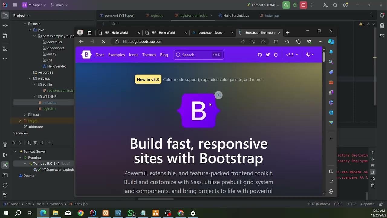 How to create Login Page & Admin Registration Page using Bootstrap & JSP | Java EE Web App ...