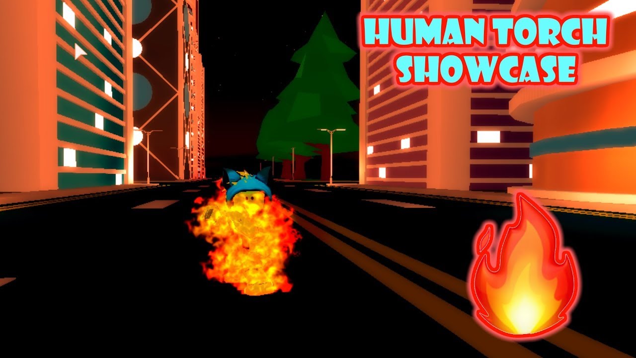 Roblox|Super Hero Adventures Online|ShowCasing Human Torch|#Lit - YouTube