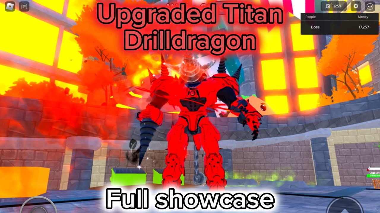 Upgraded Titan drill dragon Full Showcase in (Toilet tower defense ...