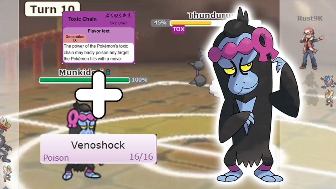 (1850+) Toxic Chain Venoshock Munkidori Poisons OU Ladder!! Pokemon ...