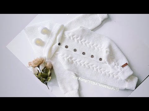 Kapuşonlu Saç Örgü Modeli Tulum Yapımı & 3 Lü Burgu Modeli ( 2 yaş) Detaylı Anlatım #crochet