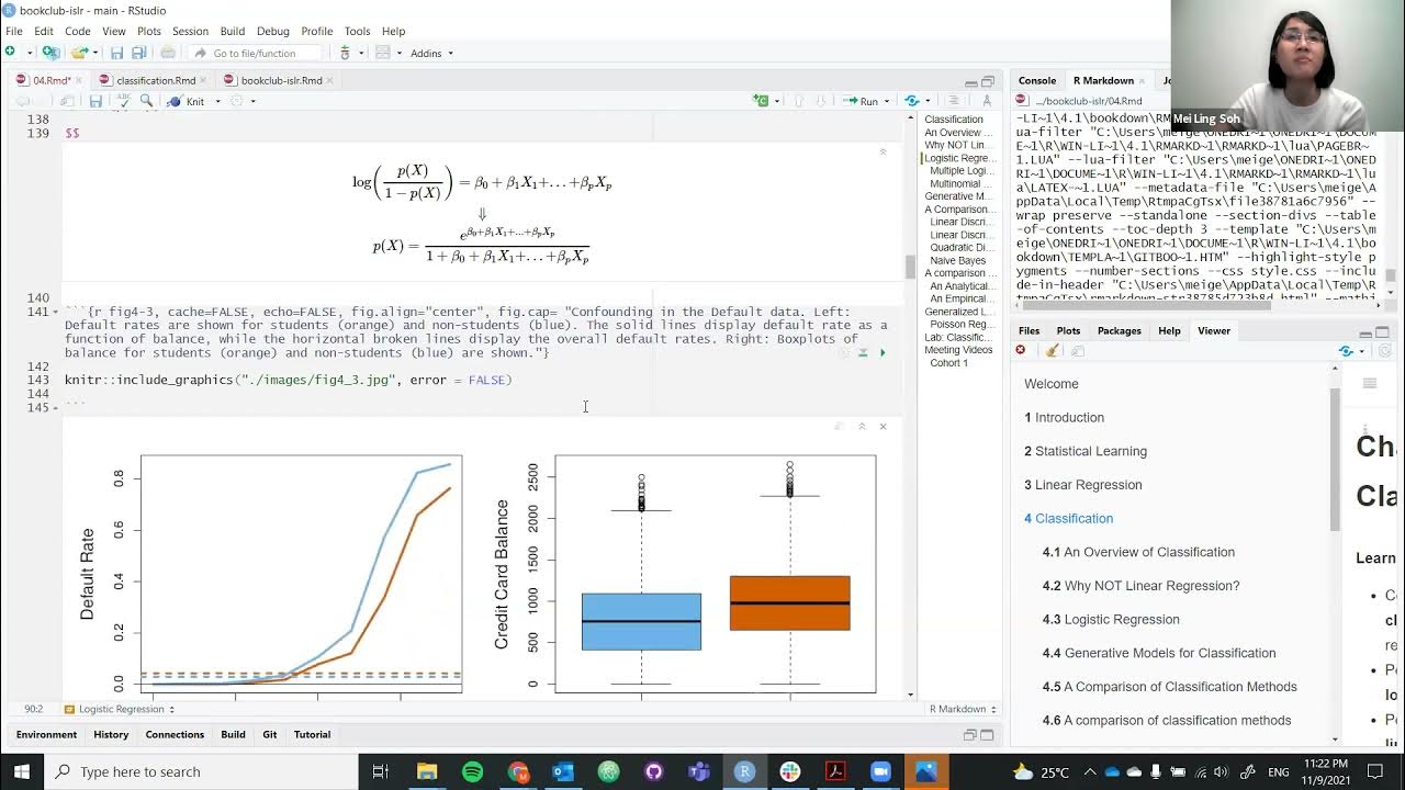 ISLR Book Club: Chapter 4 Classification (2021-11-09) (islr01) - YouTube
