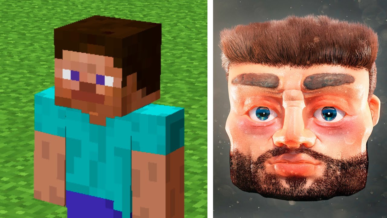 minecraft steve vs real life steve - YouTube
