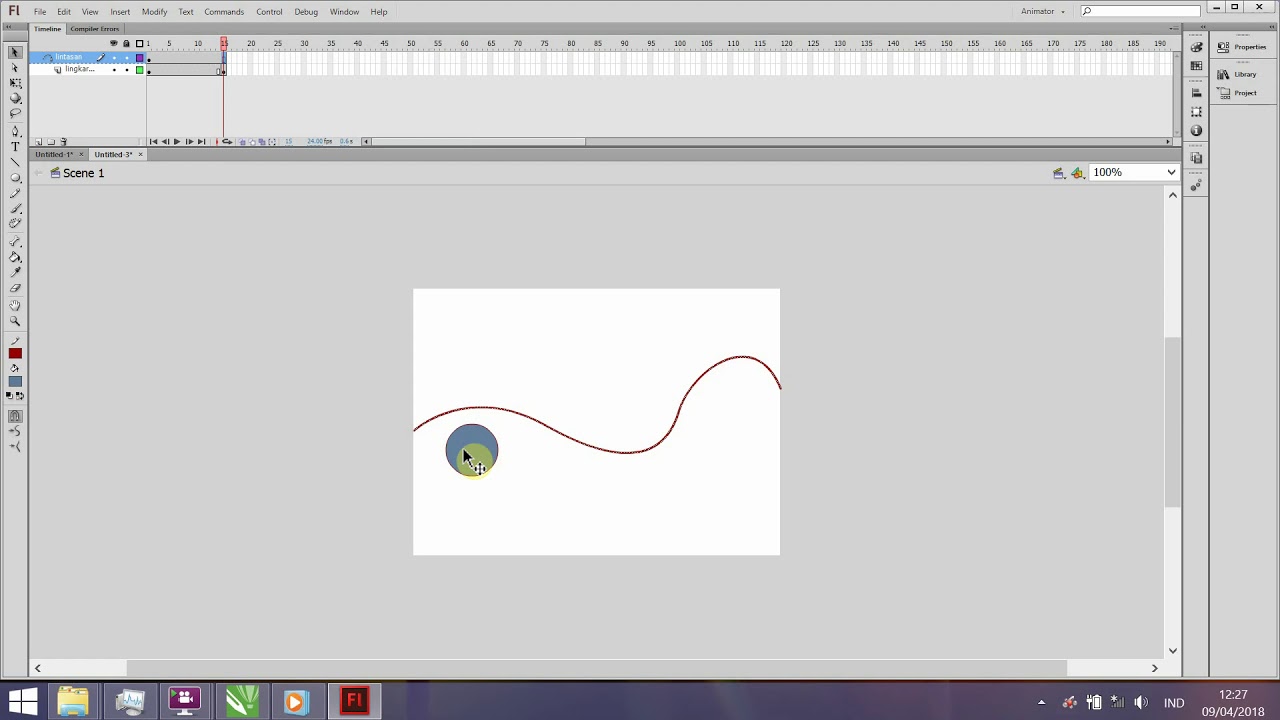 Tutorial Animasi dengan Motion Guide - Adobe Flash Professional CS6 ...