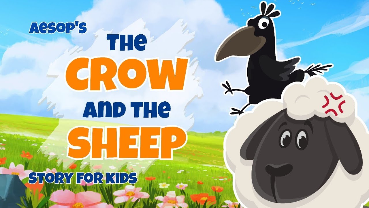 The Crow and the Sheep | Short Story for Kids: Aesop's Fable (Learn to ...