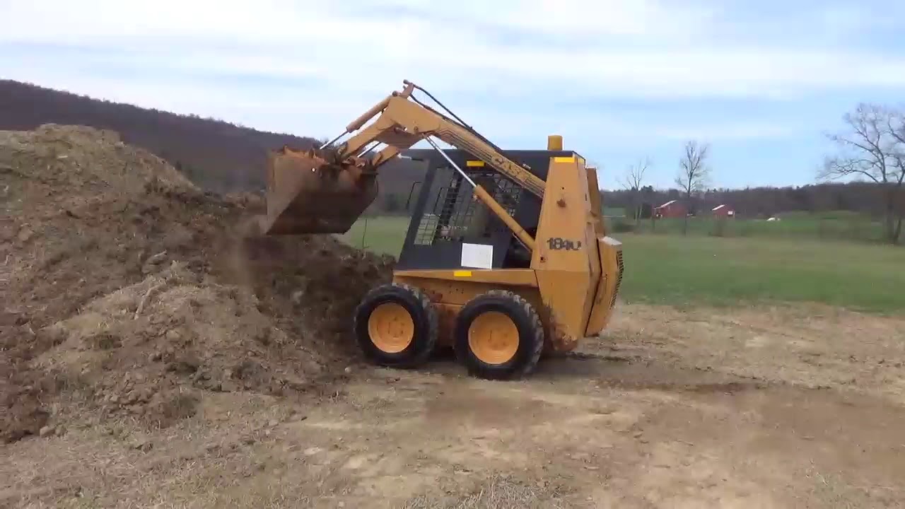 1998 Case 1840 Rubber Tire Skid Steer Loader Gray Cab Cummins Diesel ...