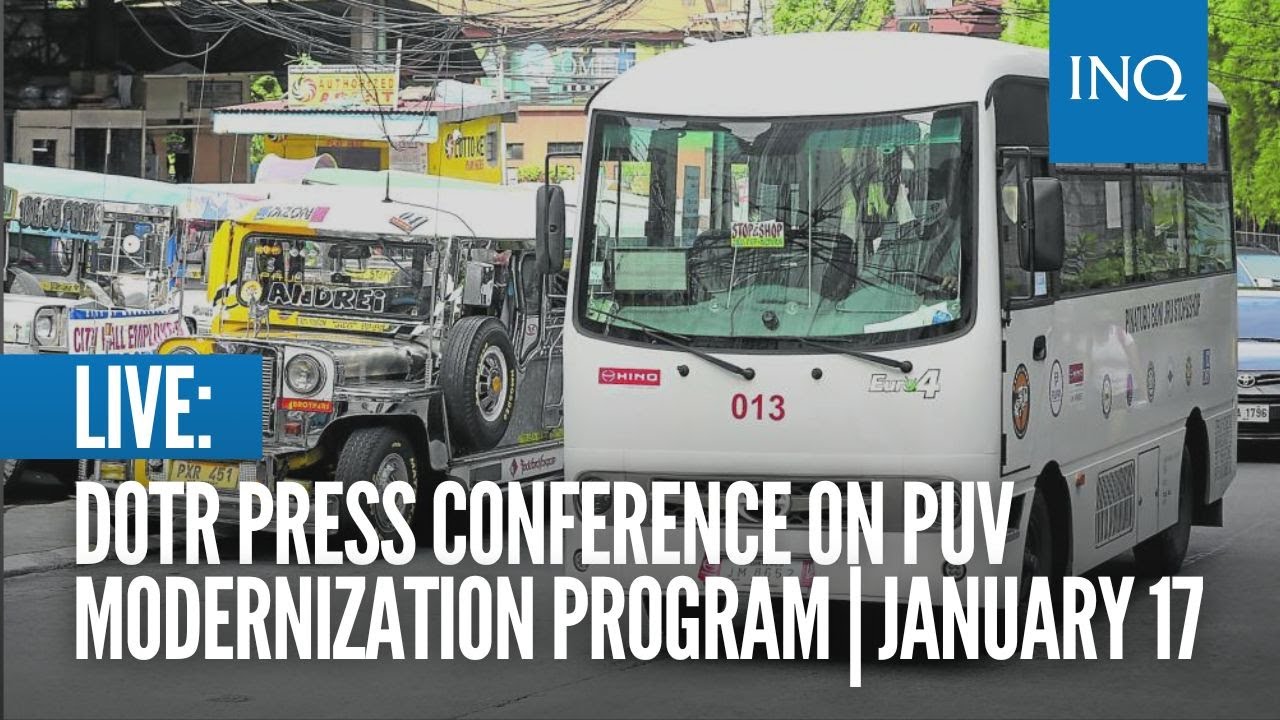 LIVE: DOTr press conference on PUV modernization program | January 17 ...