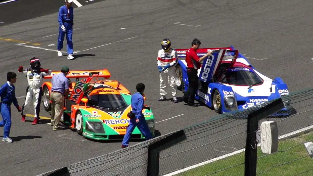 Mazda 787B Nissan R92CP demonstration run - YouTube