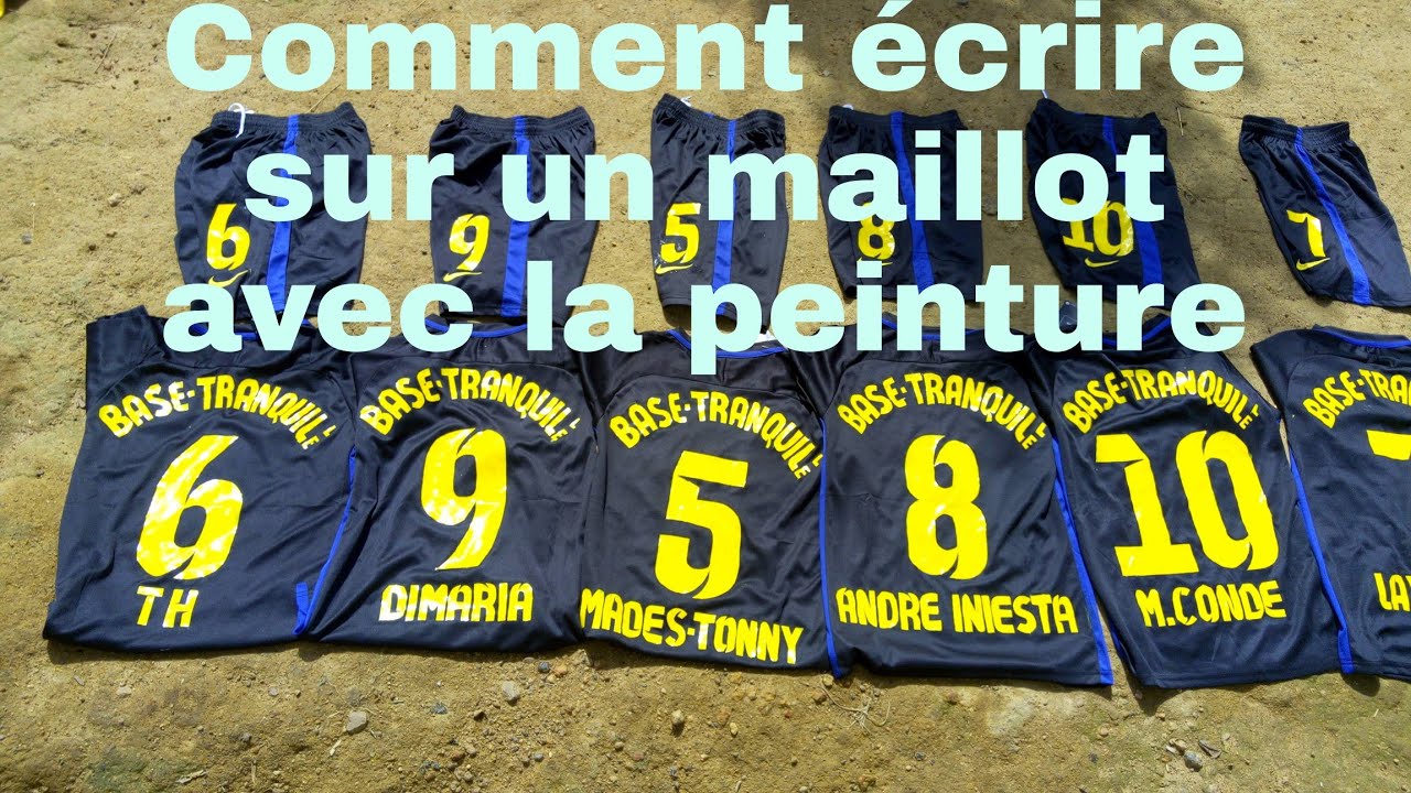 Comment écrire sur un maillot avec la peinture à l'huile - YouTube